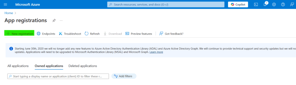 Create Azure App Registration for Microsoft Fabric