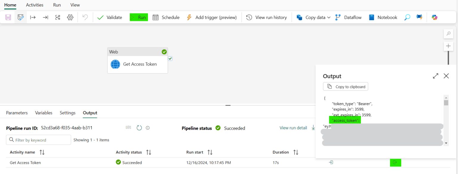 Microsoft Fabric: Fabric REST API in Data Pipeline