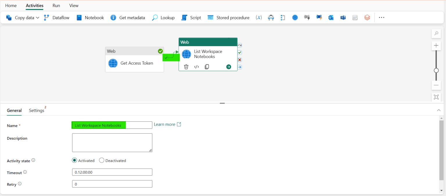 Microsoft Fabric: Fabric REST API in Data Pipeline