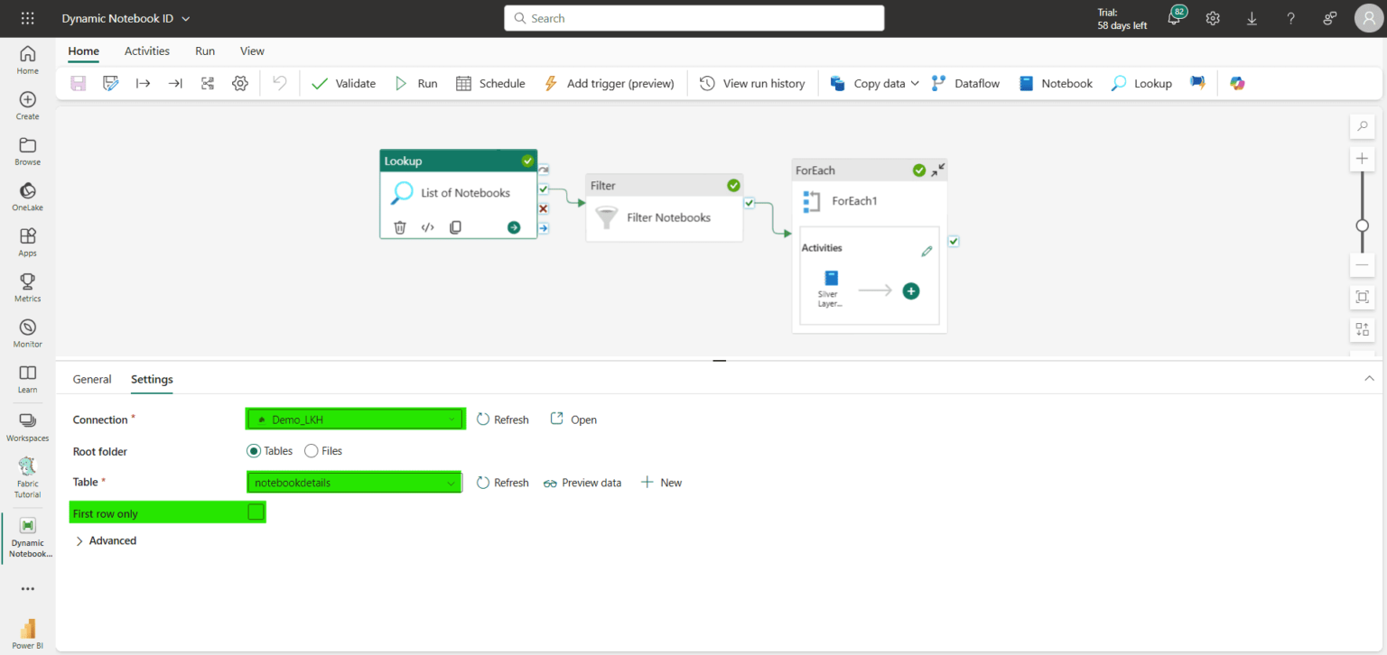 Microsoft Fabric: Dynamically Provide Notebook ID in Data Factory Pipeline